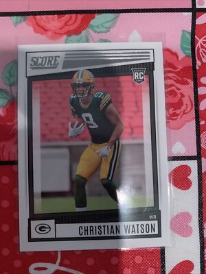 Christian Watson 2022 Panini Score Football #367 Rookie Card Green Bay ...