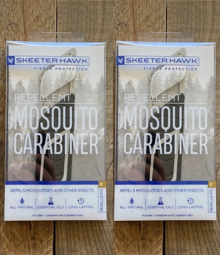 Skeeter Hawk Mosquito Insect Repellent Carabiners 2 Pack w/ 4 Tabs ...