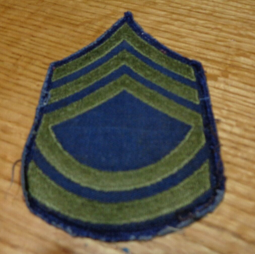 US Army -Sergeant 1st class Chevron / Patch (1 pc) WW2 (Green /Dk Blue ...