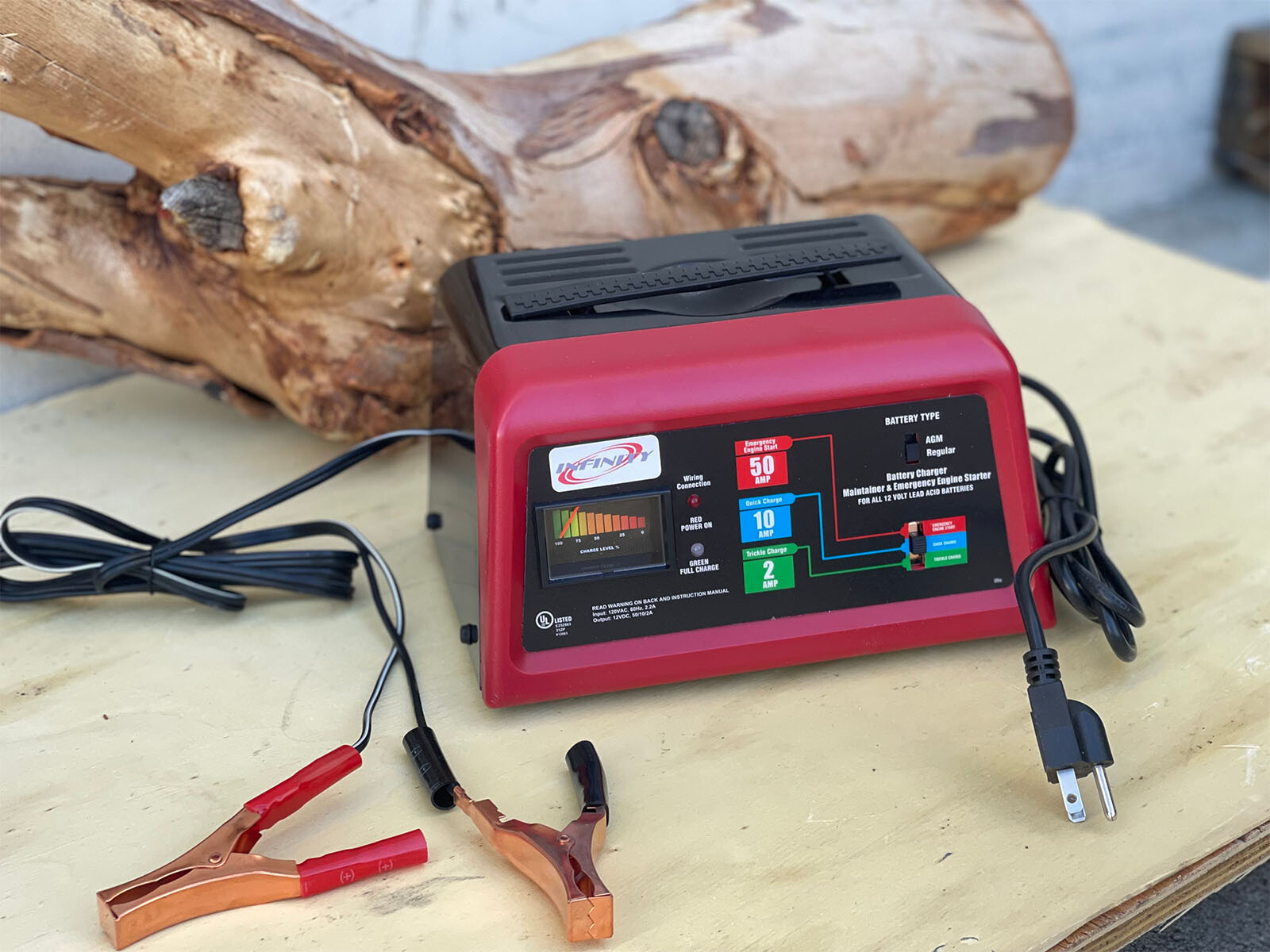 50Amp Engine Starter Boost Battery Charger Maintaner 12Volt AGM w/Auto ...