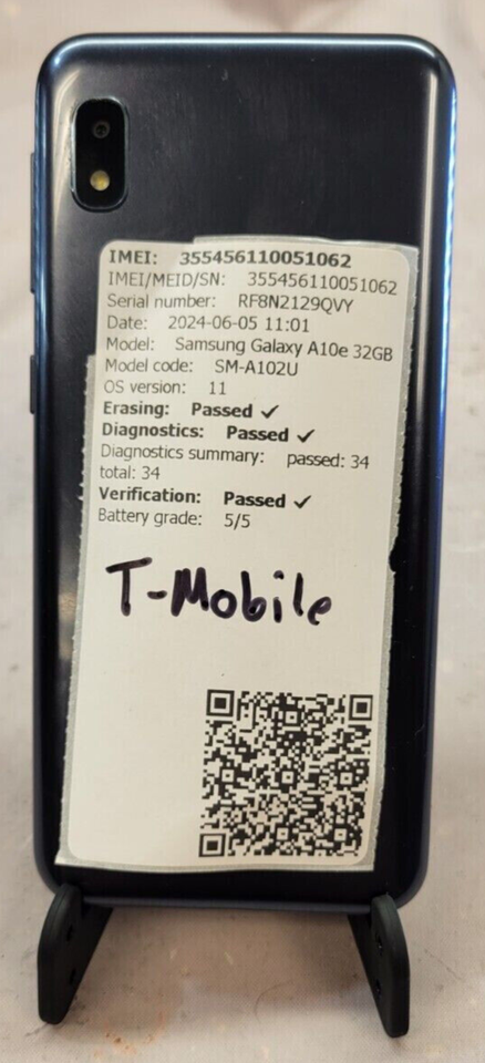 Samsung Galaxy A10e 32GB SM-A102U Smartphone - T-MOBILE LOCKED - TESTED ...