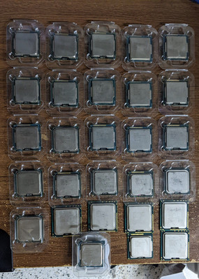 Lot of 28 Intel CPU Mix Q6600 Q9400 i3 4150 i5 4570 3570k Core 2 Quad ...