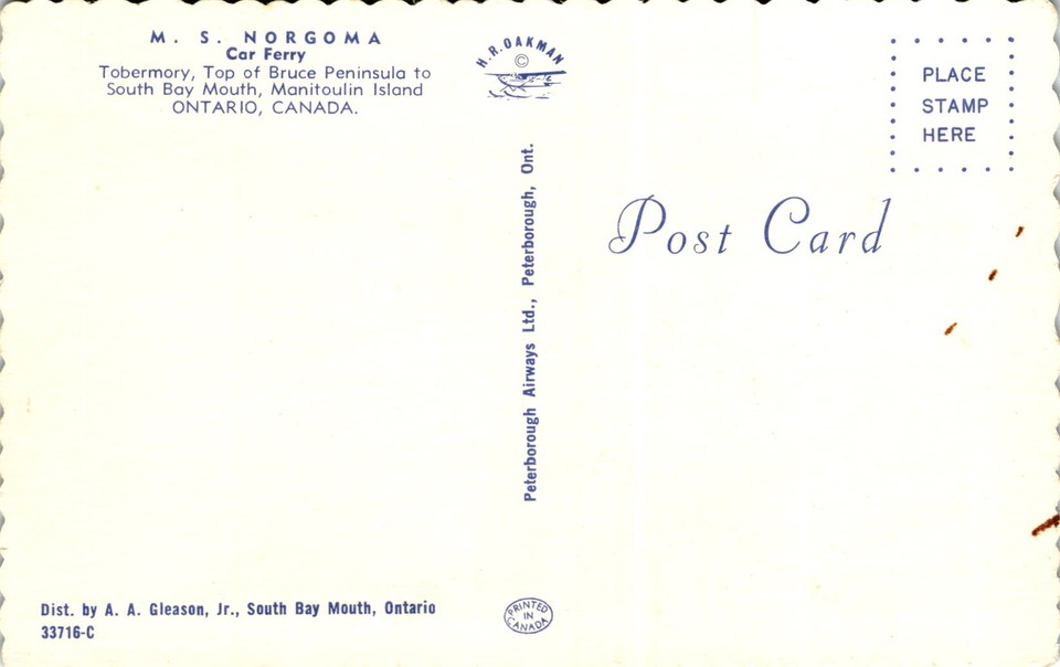 Norgoma M.S., Ontario, Canada, ferry, Tobermory, Bruce Peninsula, South ...
