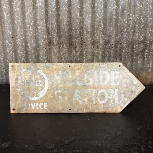 SHELL Hillside Station Genuine Vintage Australian Directional Street ...