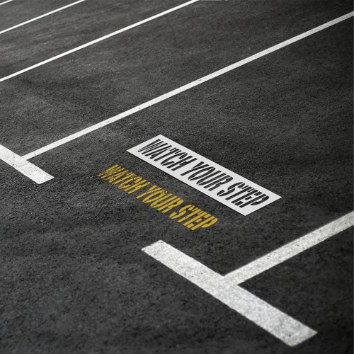 2pcs Watch Your Step Stencils, 22.83x5.51 inch Watch Your Step Signs ...