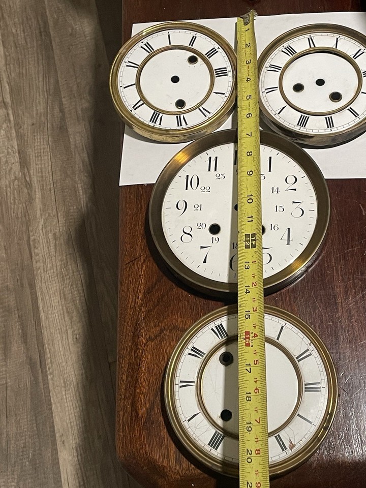 Lot of 4 Antique Porcelain Clock Dials for Parts Or Repair | eBay