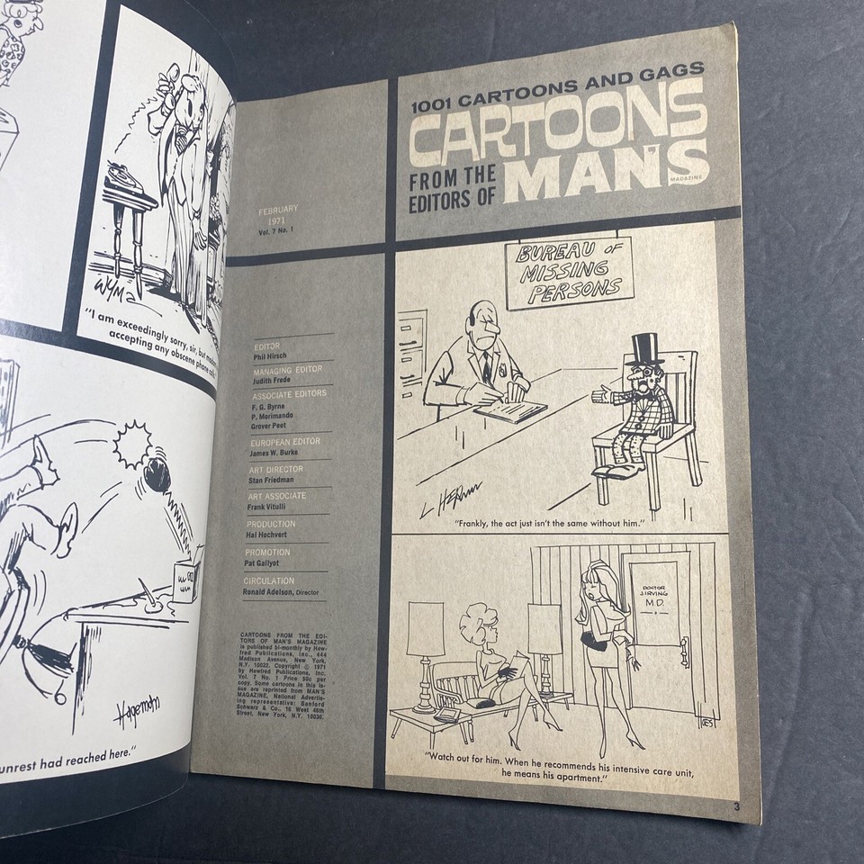 1001 Cartoons And Gags Risqué Humor and Cartoon Magazine - Vol. 7 No. 1 ...