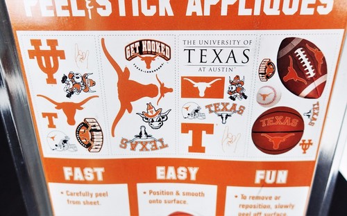 UT Texas Wall Decals TX Precut Reusable Peel Stick Appliques Removable ...