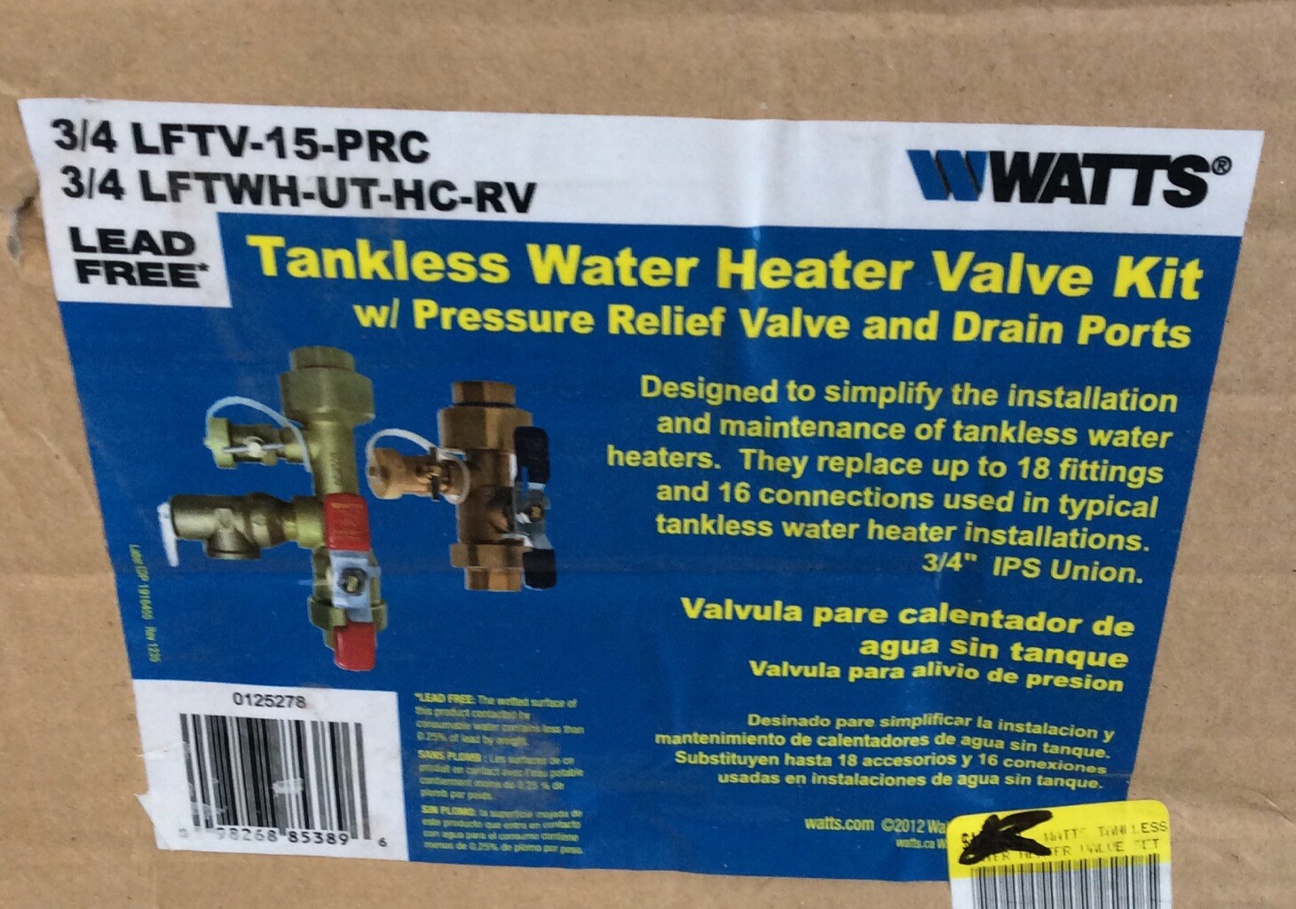 Watts 3/4 In. Lead Copper Tankless Water Heater Valve Installation Kit ...