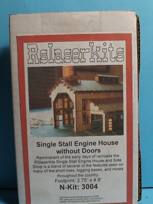 N SCALE SINGLE STALL ENGINE HOUSE W/O DOORS # 3004 by RS LASER | eBay