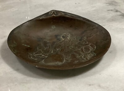 Japanese Momo Serving Dish Bronzed Metal , Shell Shaped | eBay