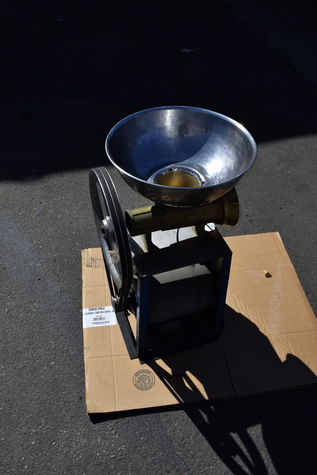 Brass Auger 4 HP BUFFALO BBQ CHOPPER Meat Grinder CUTTER FOOD PROCESSOR ...