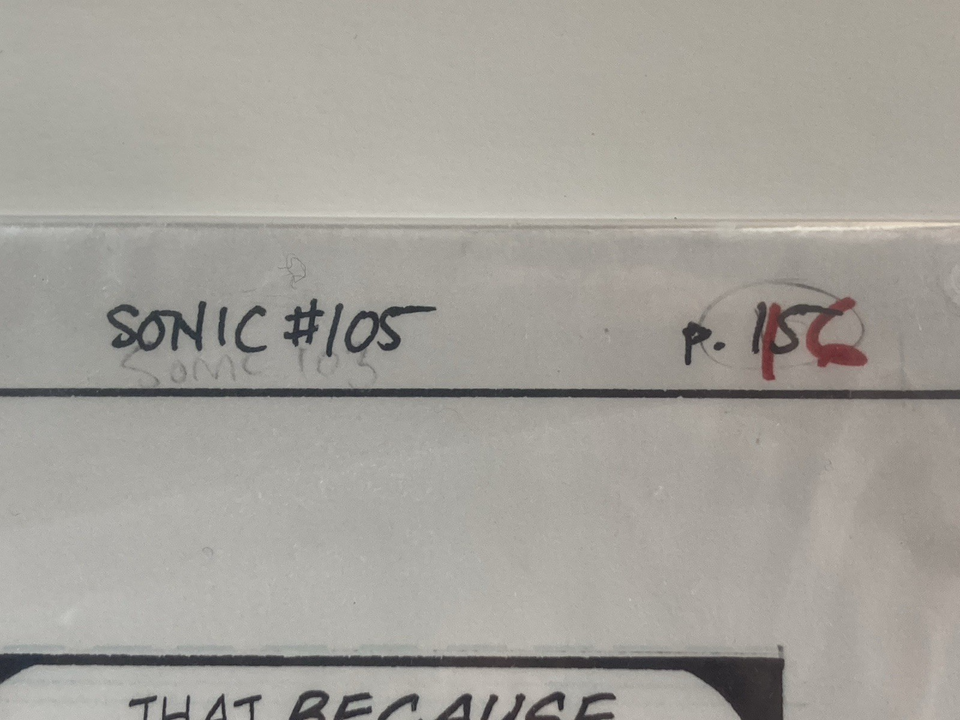 Archie Sonic the Hedgehog #105 Original Comic Art Ron Lim signed by ...
