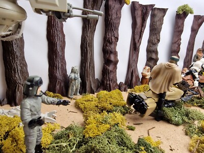 scene setting for Star wars vintage collection POTF endor trees forest ...