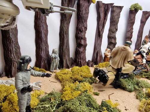 scene setting for Star wars vintage collection POTF endor trees forest ...