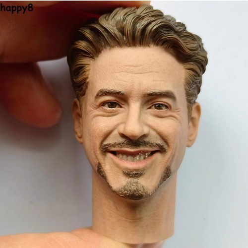 Avengers Iron Man Tony Stark Smiling Head Carving 1/6 Scale Toys For 12 ...