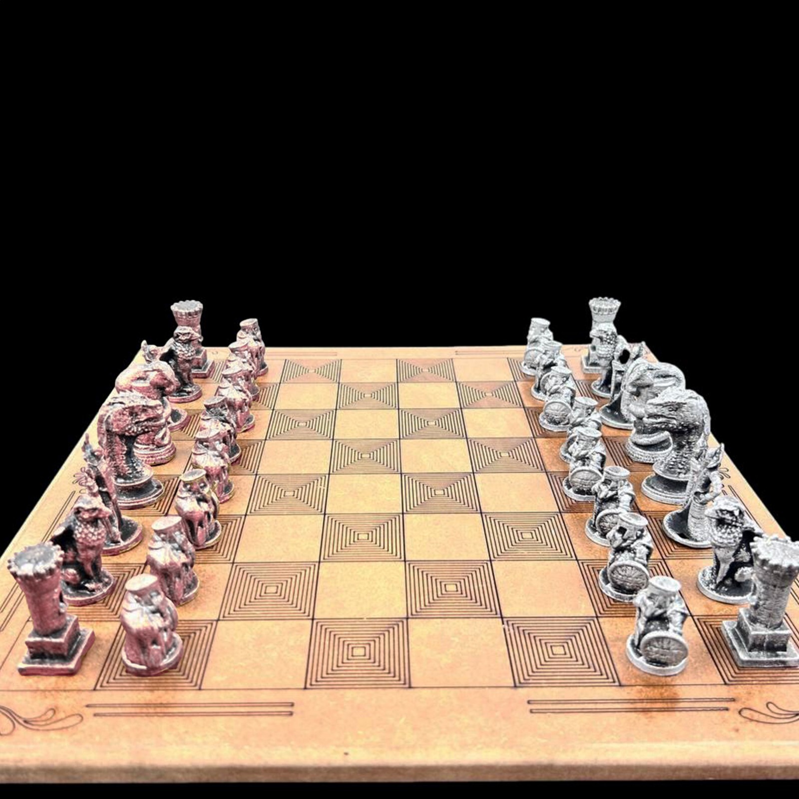 Epic Dragon Chess Set Heavy Metal With 14''x14'' Chessboard | eBay