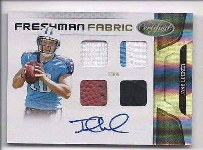2011 Certified Jake Locker Auto /25 Autograph Quad Patch Jersey ...