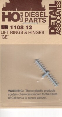 HO Scale Detail Associates 1108 Lift Rings & Hinges - 'GE' 12 Pkg | eBay