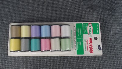 B10 Vintage Coats & Clark Thread NEW In Package 12 Spools Polyester ...