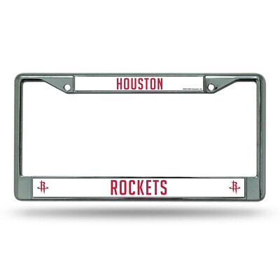 Houston Rockets Chrome Metal License Plate Frame Tag Cover With Raised ...