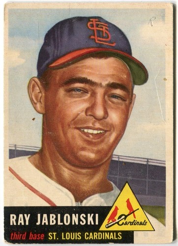 1953 Topps #189 Ray Jablonski St. Louis Cardinals | eBay