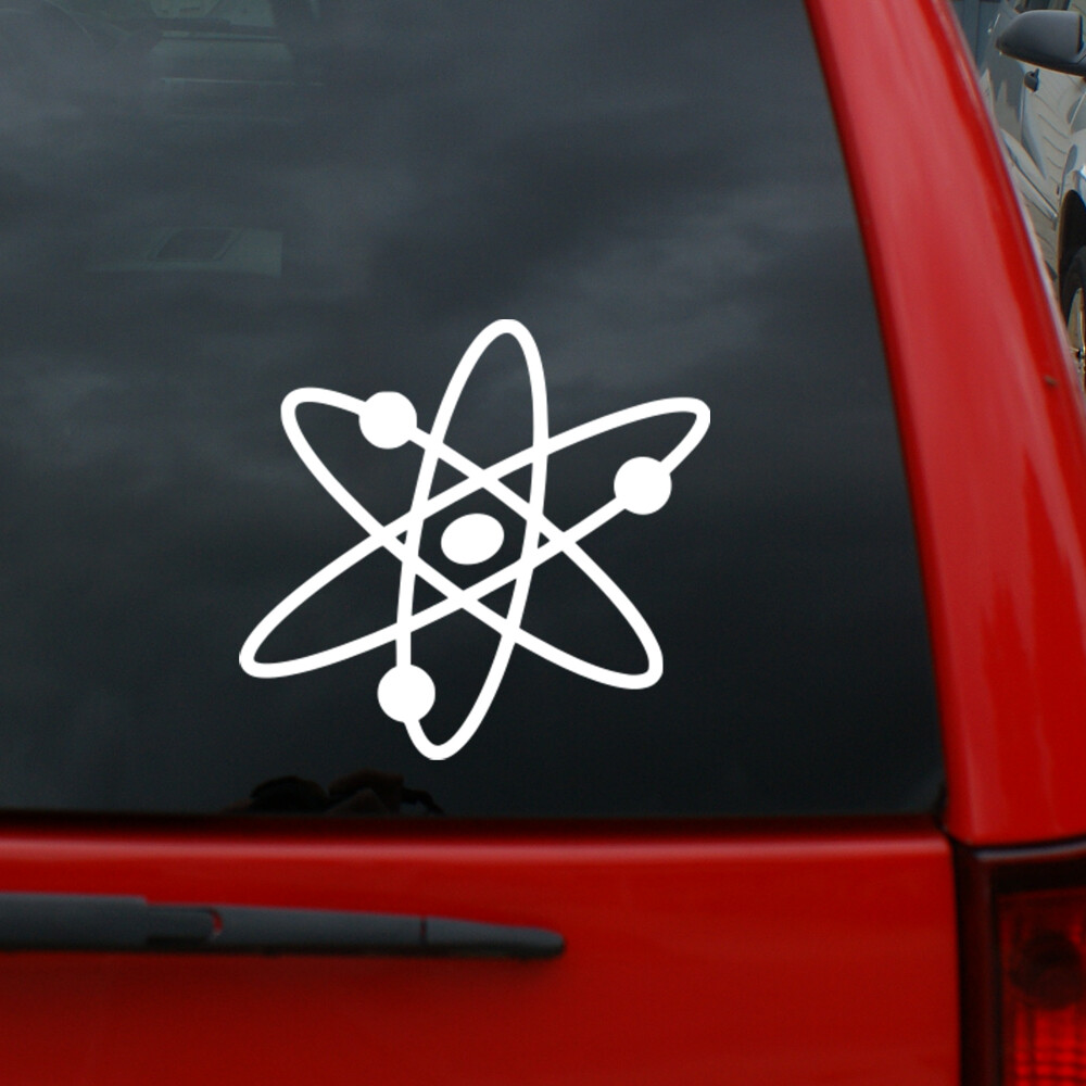Big Bang Theory - Atom Vinyl Decal | Color: White | 5" x 5" | eBay