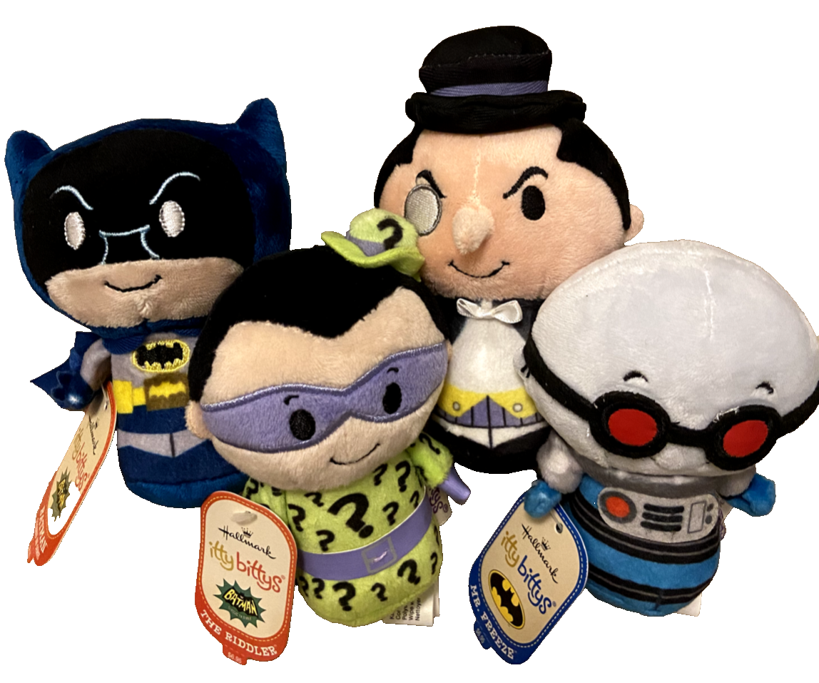 BATMAN THE PENGUIN THE RIDDLER MR. FREEZE Itty Bitty Itty Bittys Plush ...