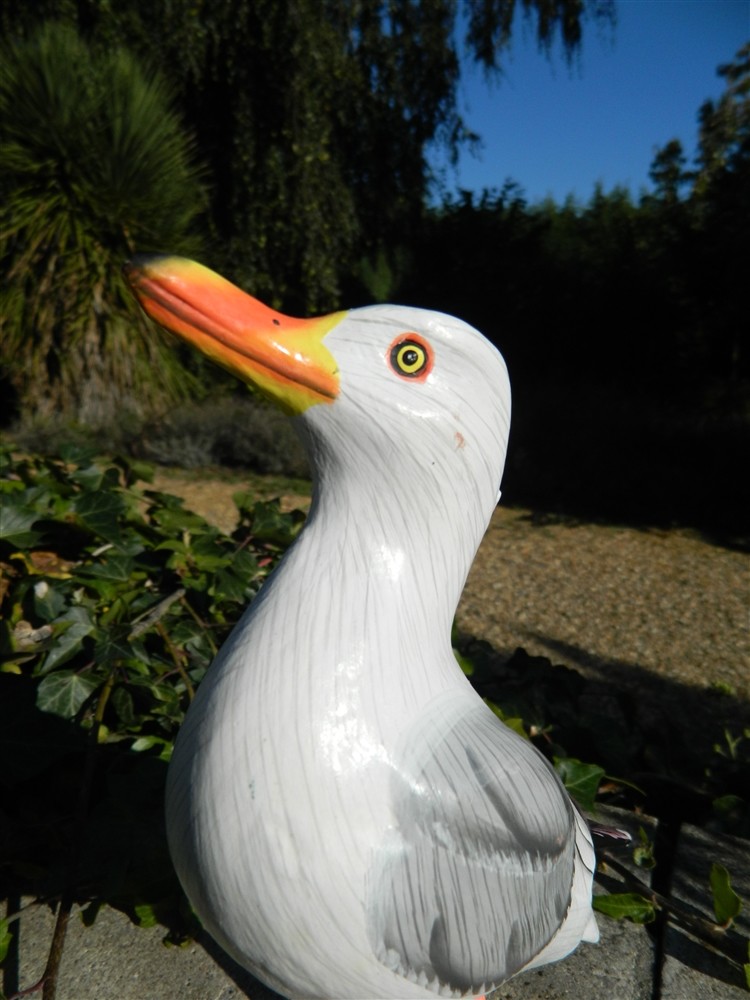Wooden Seagull Carving - Hand Carved And Painted Seagull Bird Carving ...