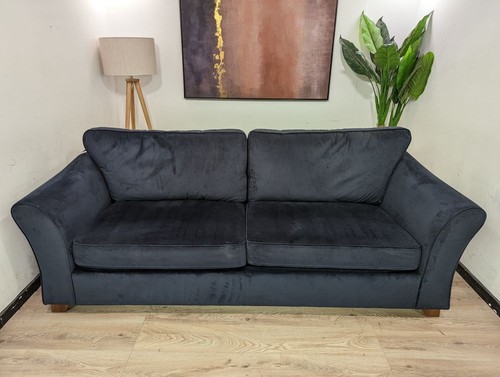 Marks and Spencer M&S Abbey Navy House Plush Velvet 4 Seater Sofa RRP £ ...
