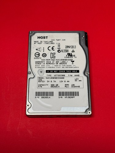 HGST 900GB 2.5" SAS 10K 6Gb/s 0B26014 HUC109090CSS600 | eBay
