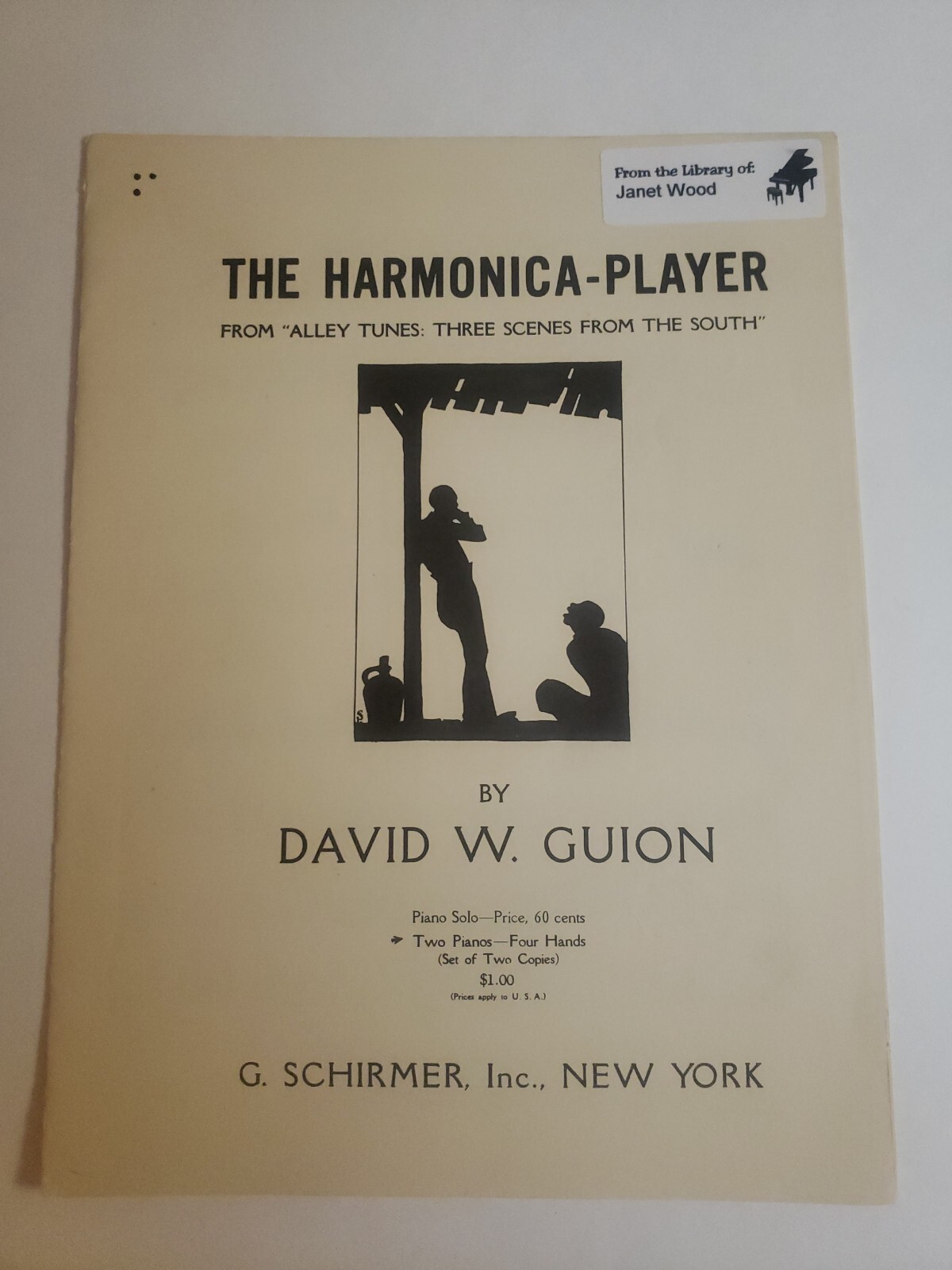 The Harmonica-Player From Alley Tunes By David W. Guion Sheet Music | eBay