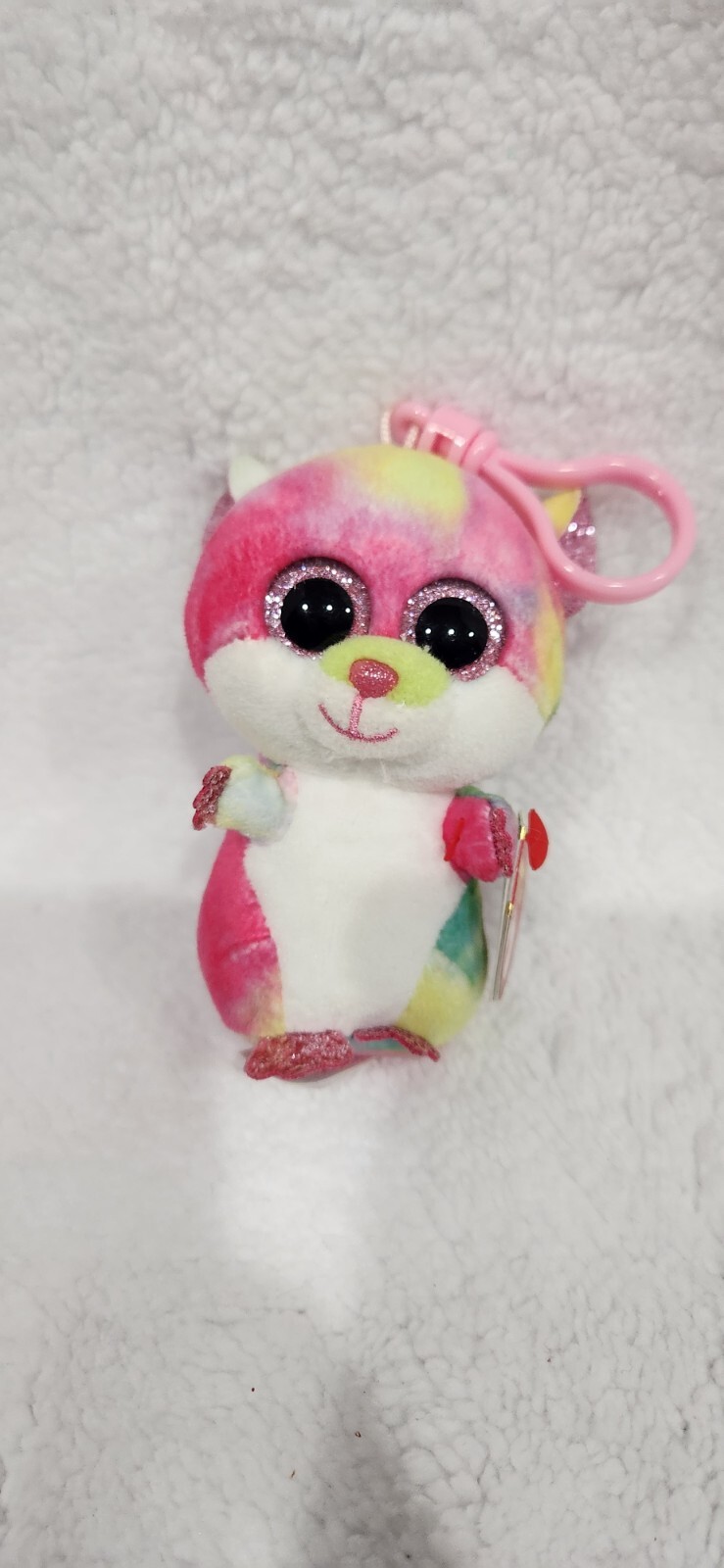 Beanie Boo Keychain Pink Rodney w/Tag | eBay