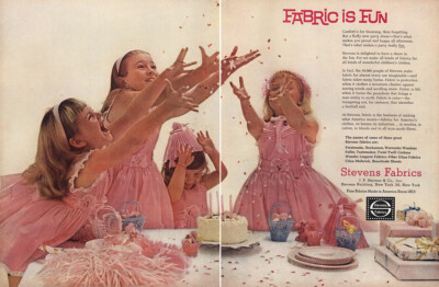 1961 Stevens Fabrics: Fabric Is Fun Vintage Print Ad | eBay