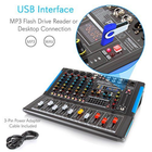 Pyle 6-Channel Bluetooth Studio Audio Mixer - DJ Sound Controller Black ...