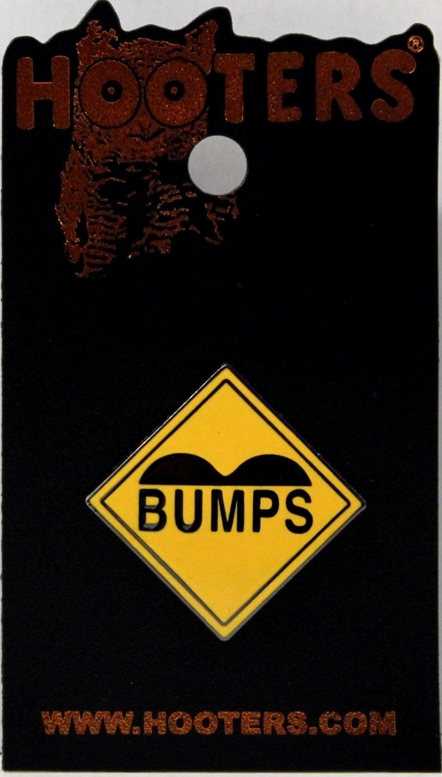 HOOTERS RESTAURANT COLLECTIBLE ENAMEL BUMPS ROAD SIGN LAPEL PIN | eBay