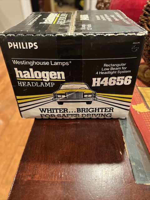 Philips Halogen H4656 Rectangular Low Beam 3 Lugs/12 Volts for sale ...