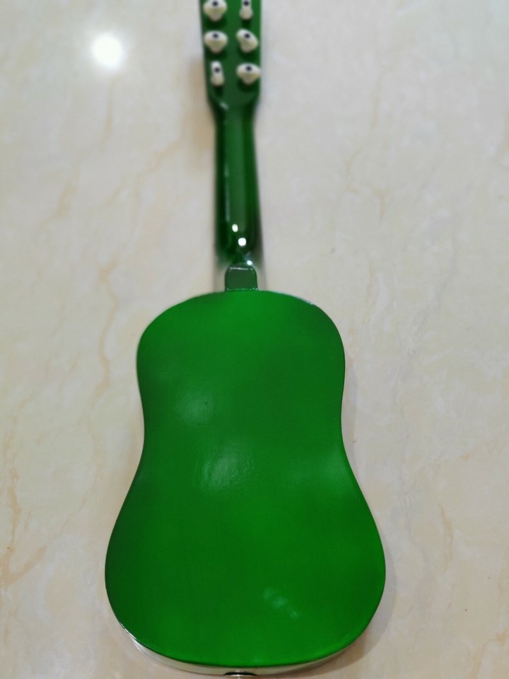 Acoustic Green Guitar Wood Beginner Small Toy Gift Learning Music ...
