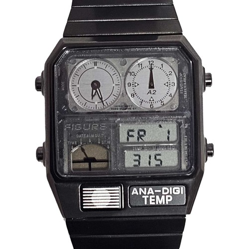 CITIZEN ANA DIGI TEMP WATCH gray skelton Japan TICTAC Limited edition ...