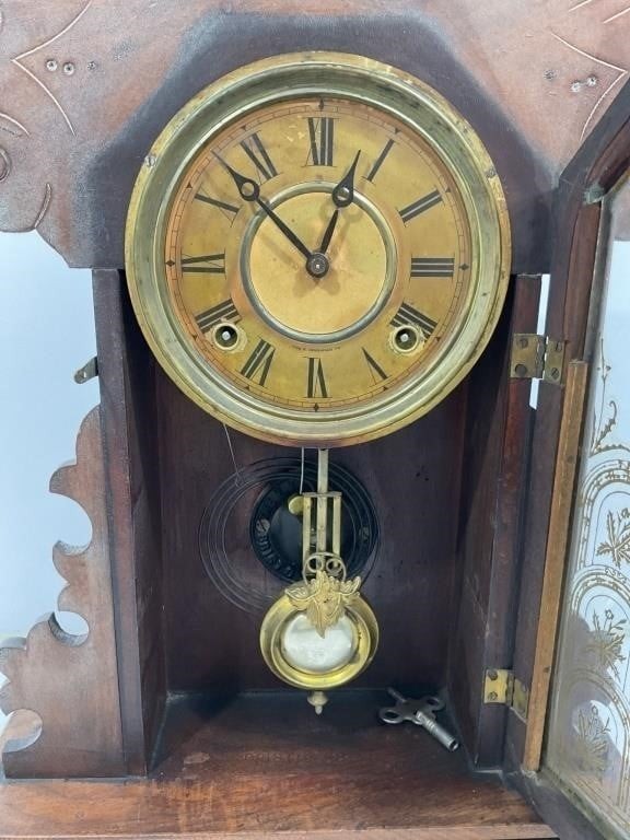 Antique Ingraham Co Bristol Connecticut Wood Gingerbread Parlor Mantle ...