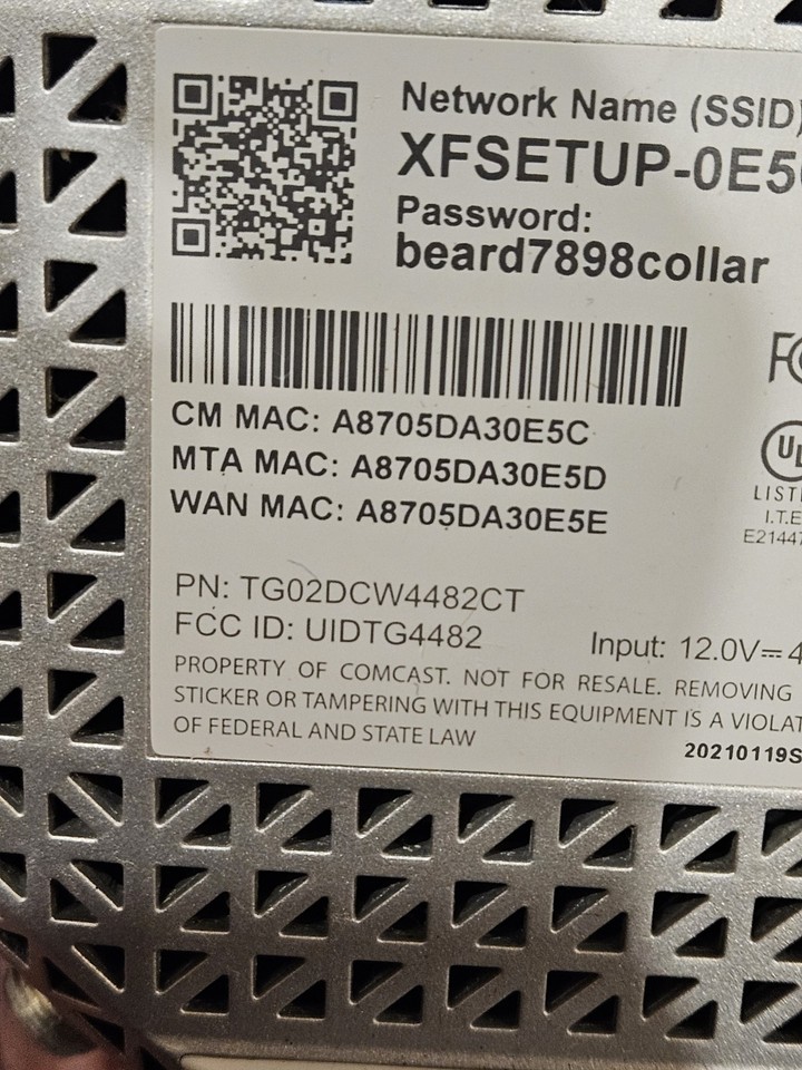 Xfinity Home WiFi Router Modem 4-Ports XB7-CM W/ Power Adapter | eBay