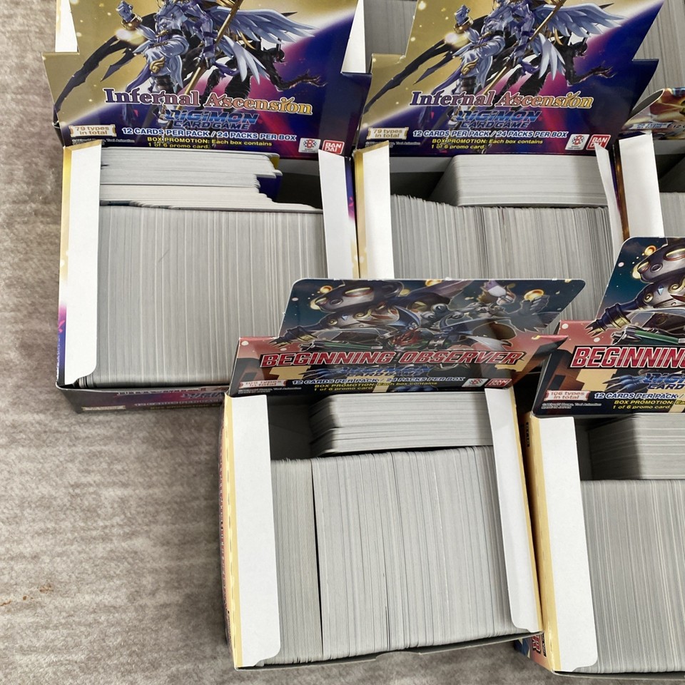 HUGE Digimon TCG Card Game Bulk Lot Bandai Common Uncommon Collection ...