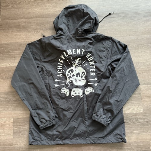 Achievement Hunter Jacket Mens Large AH Japan Anorak Skull Xbox Gaming ...