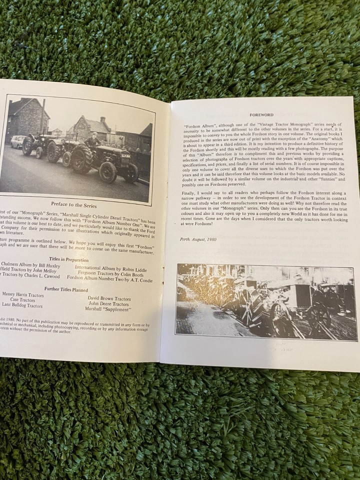 Original Fordson Tractors Album No.1 book by A.T.Condie, not Roadless ...