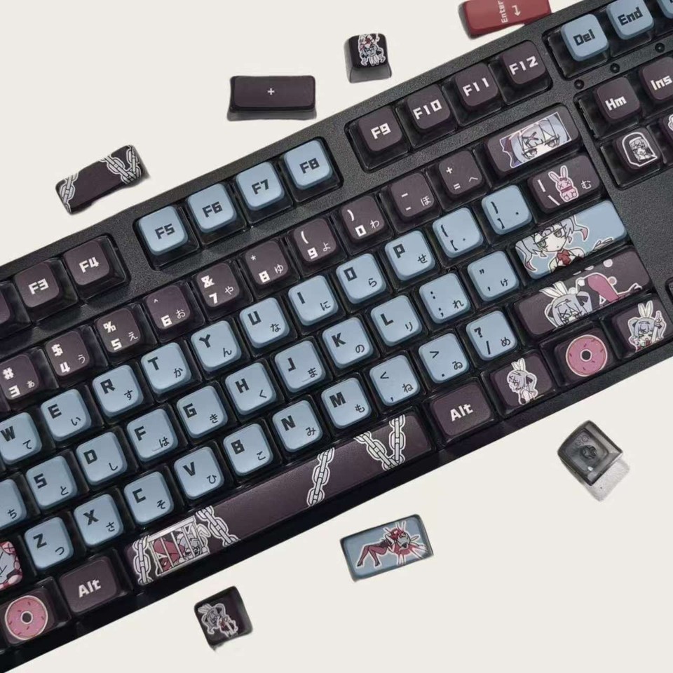!!CUTE Rabbit Hole Hatsune Miku Anime 119pcs Keycaps Set For Mechanical ...