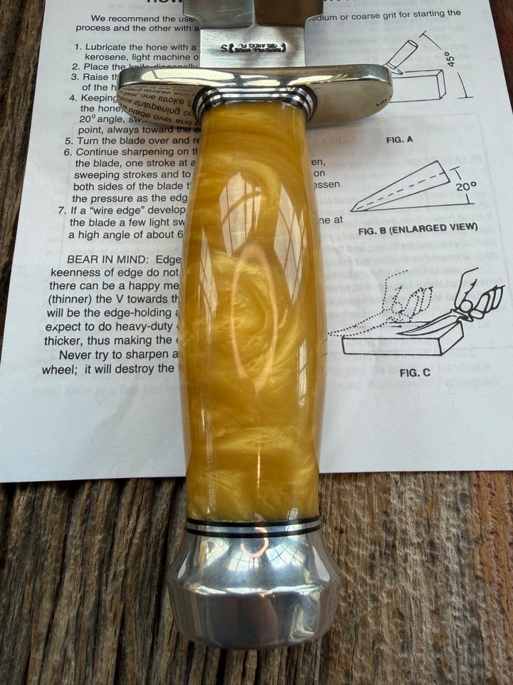 Randall Model Clinton Special Poly Pearl handle Stainless Steel, NSH ...