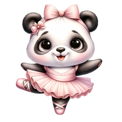 XXL 18X18 Autoaufkleber Panda Ballerina Aufkleber Wetterfester Vinyl ...