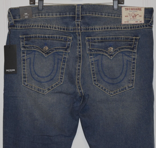 Men's-100% Authentic-True Religion-Ricky-Denim-Cotton-Jeans-Pants-Blue ...