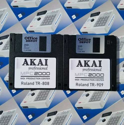 TR-808 & 909 Sounds for Akai MPC 2000 Drum Kit Sample Pack Floppy Disk ...