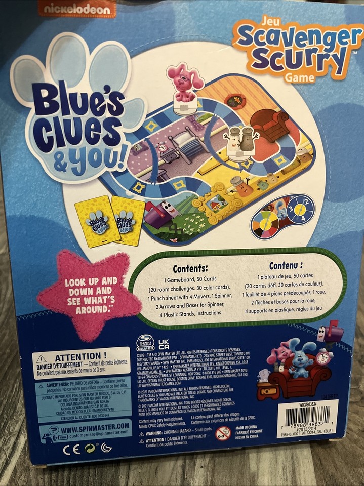 Blue's Clues & You Jeu Scavenger Scurry Game - Nickelodeon - Board Game ...